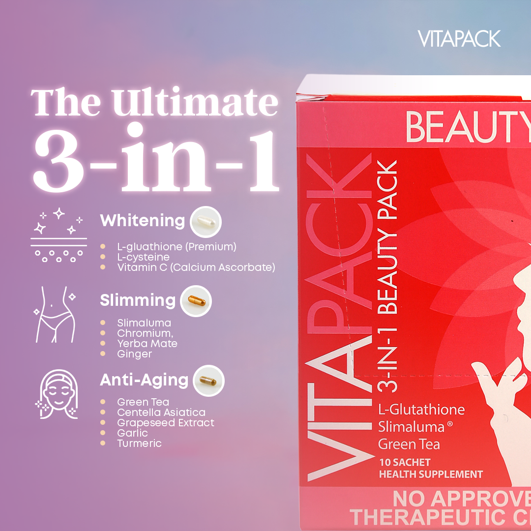 Vitapack 3-in-1 Beauty Pack for Whitening Slimming and Anti-aging ...