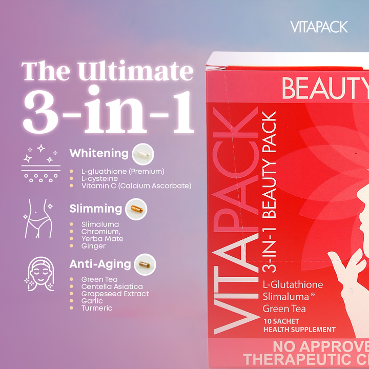 Vitapack 3-in-1 Beauty Pack for Whitening Slimming and Anti-aging ...