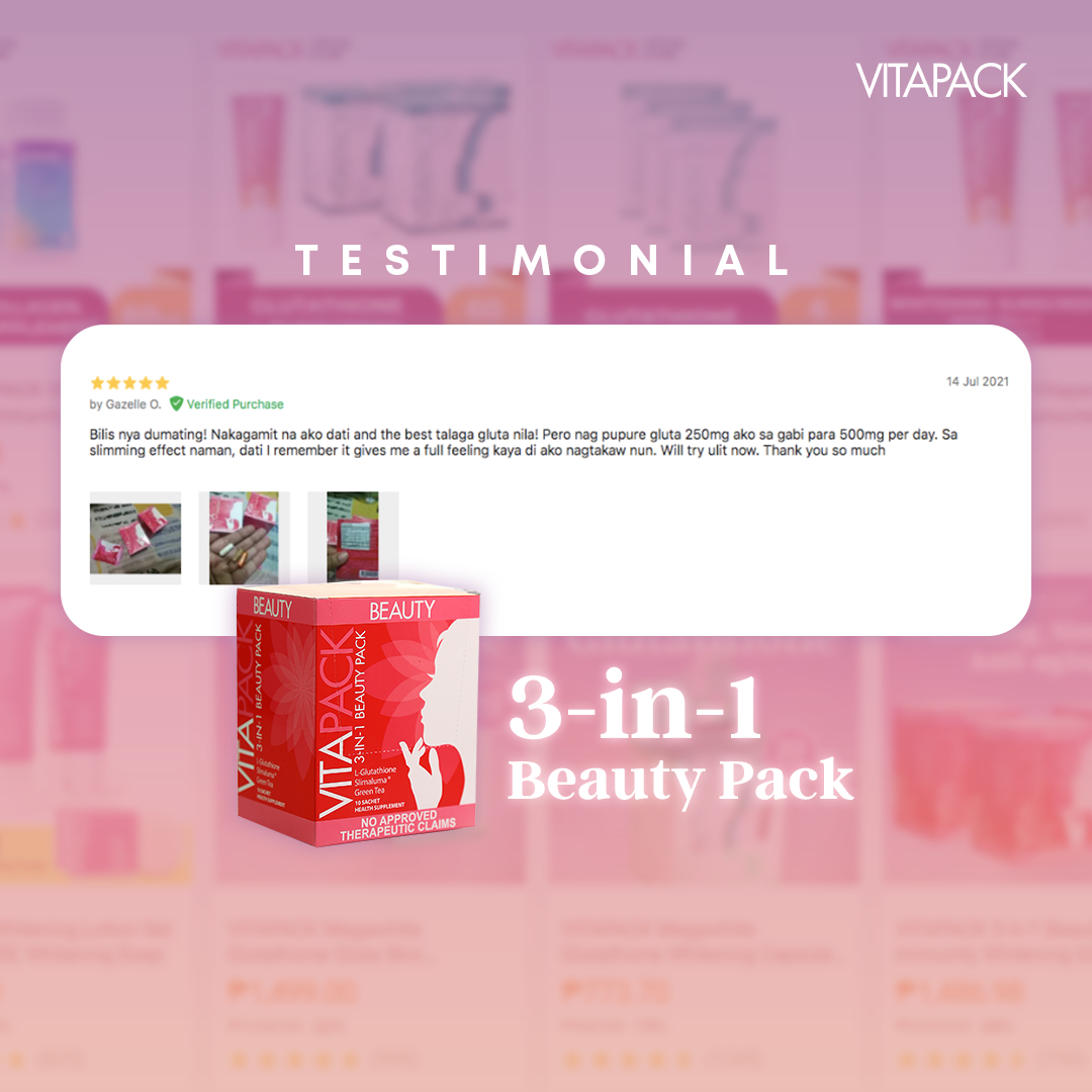 Vitapack 3-in-1 Beauty Pack for Whitening Slimming and Anti-aging ...